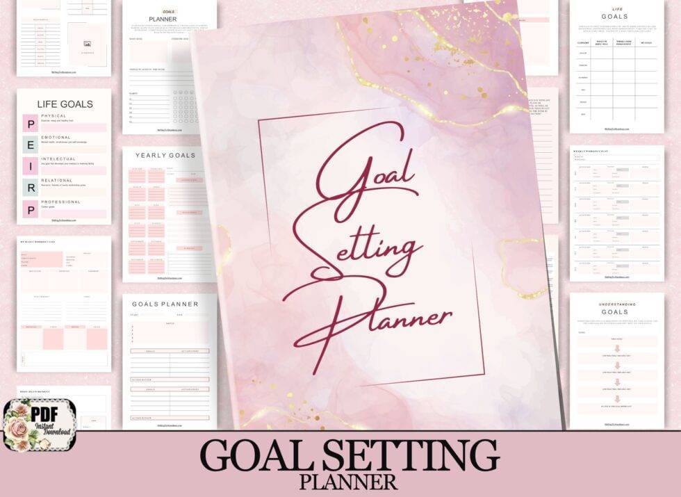GOAL SETTING PLANNER PRINTABLE TEMPLATES • Shifting to Abundance